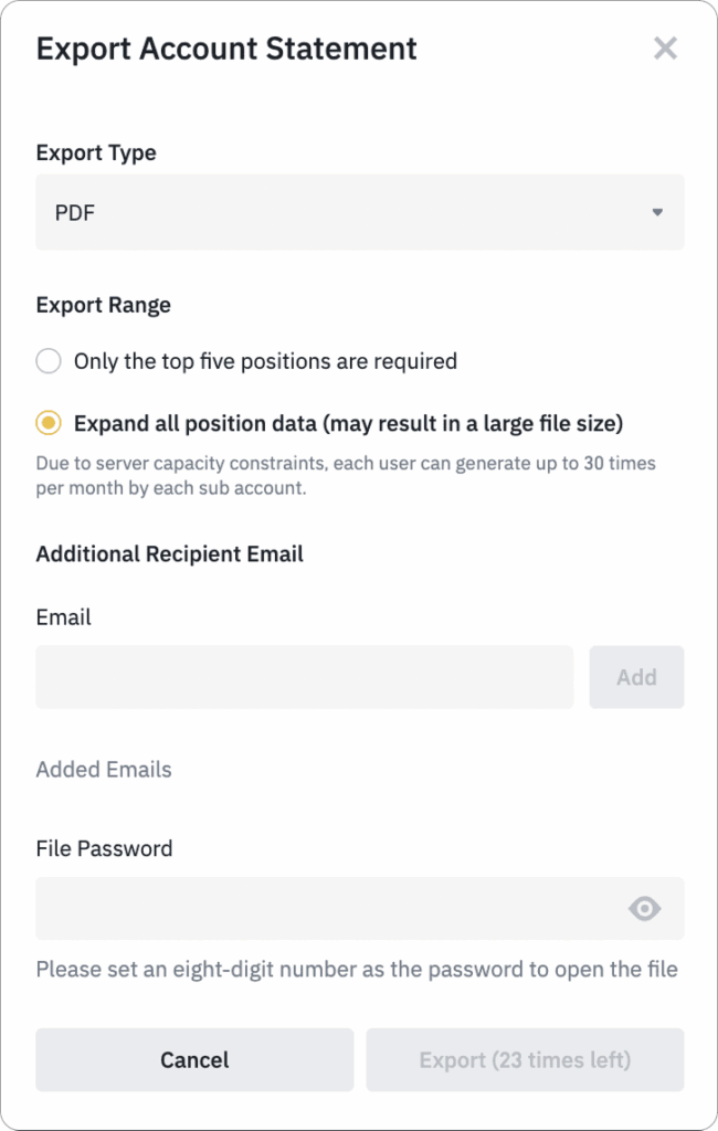 How to Generate and Export Your Binance Account Statement - Unrealfi ...