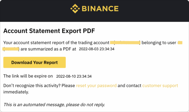 How to Generate and Export Your Binance Account Statement - Unrealfi ...