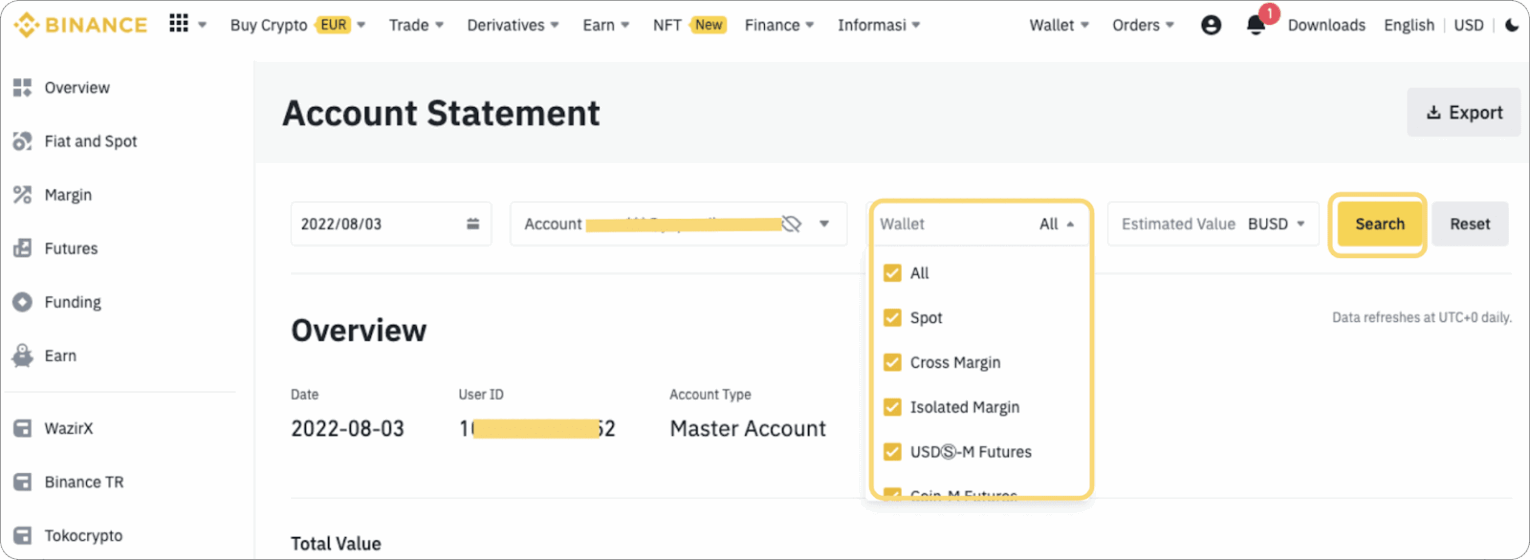 How to Generate and Export Your Binance Account Statement - Unrealfi ...