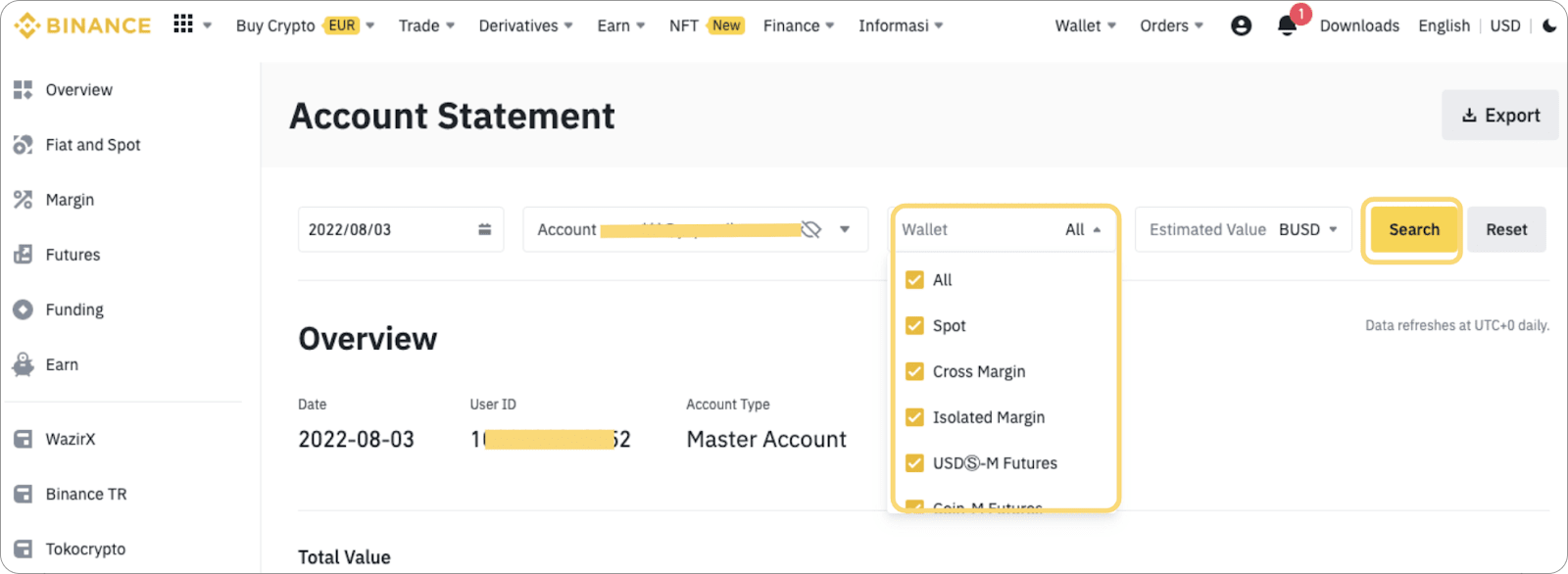 How to Generate and Export Your Binance Account Statement - Unrealfi ...